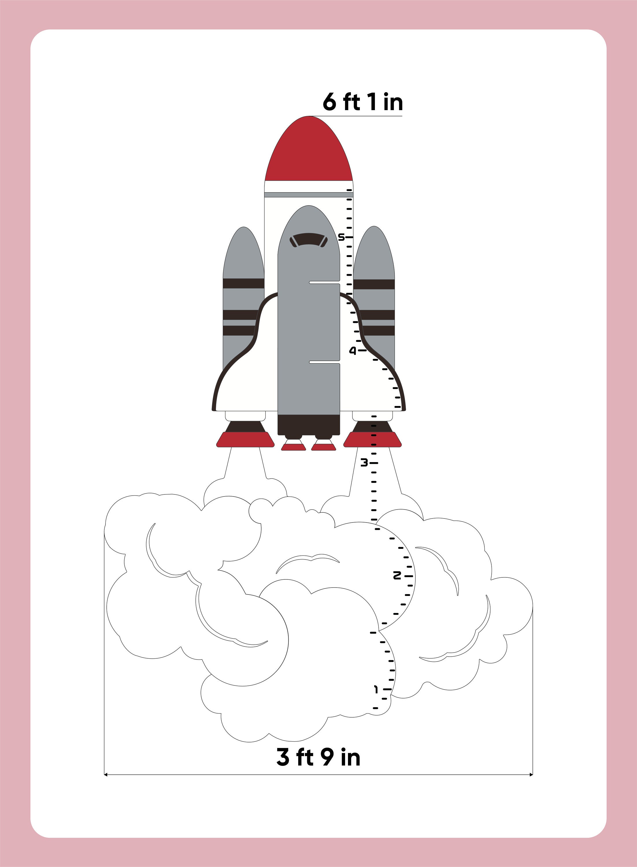 Space Themed Nursery Decor Spaceship Decor Wooden Height - Etsy