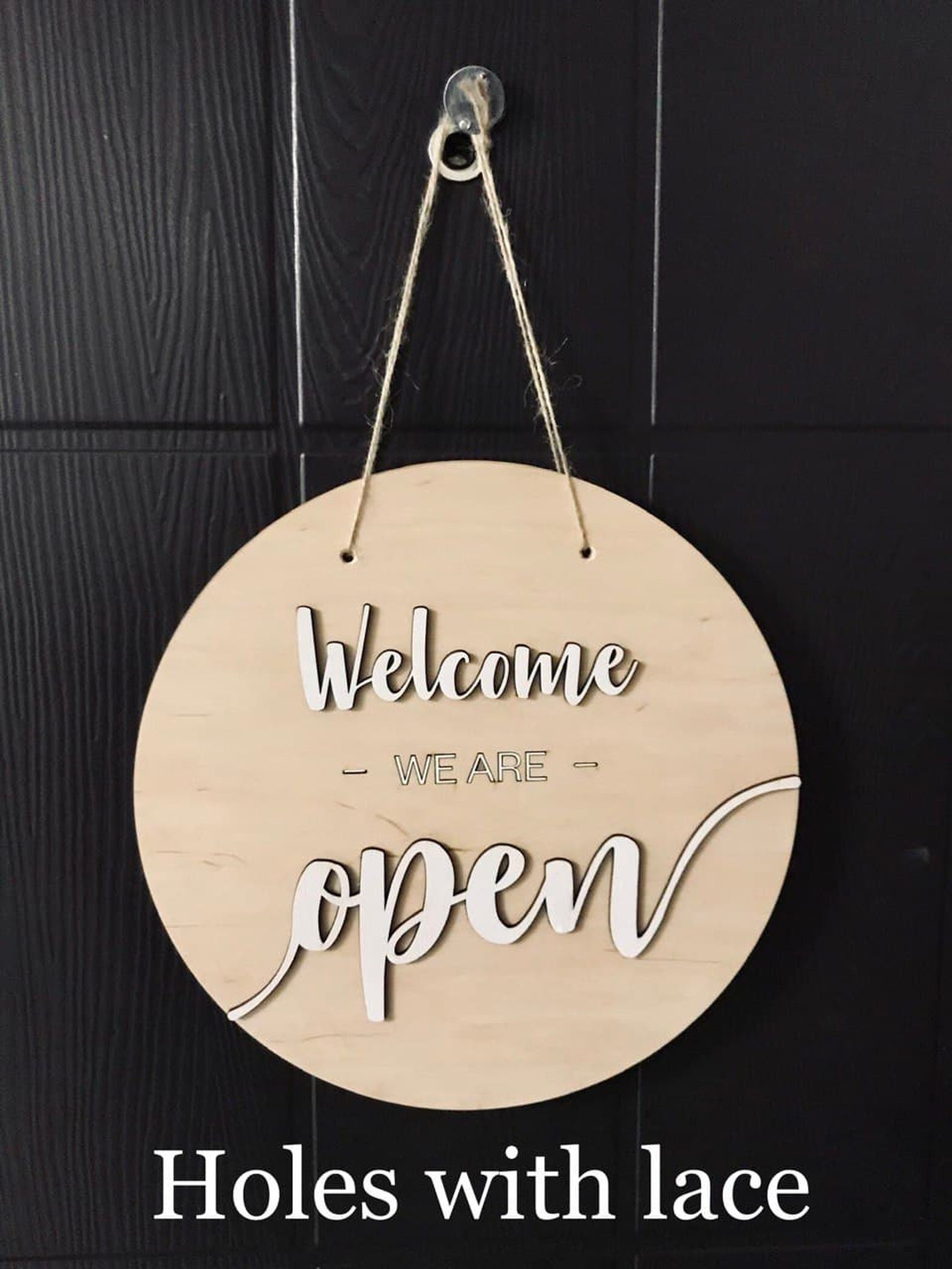 Open Closed Sign Round Wooden Open Sign Business Boutique - Etsy