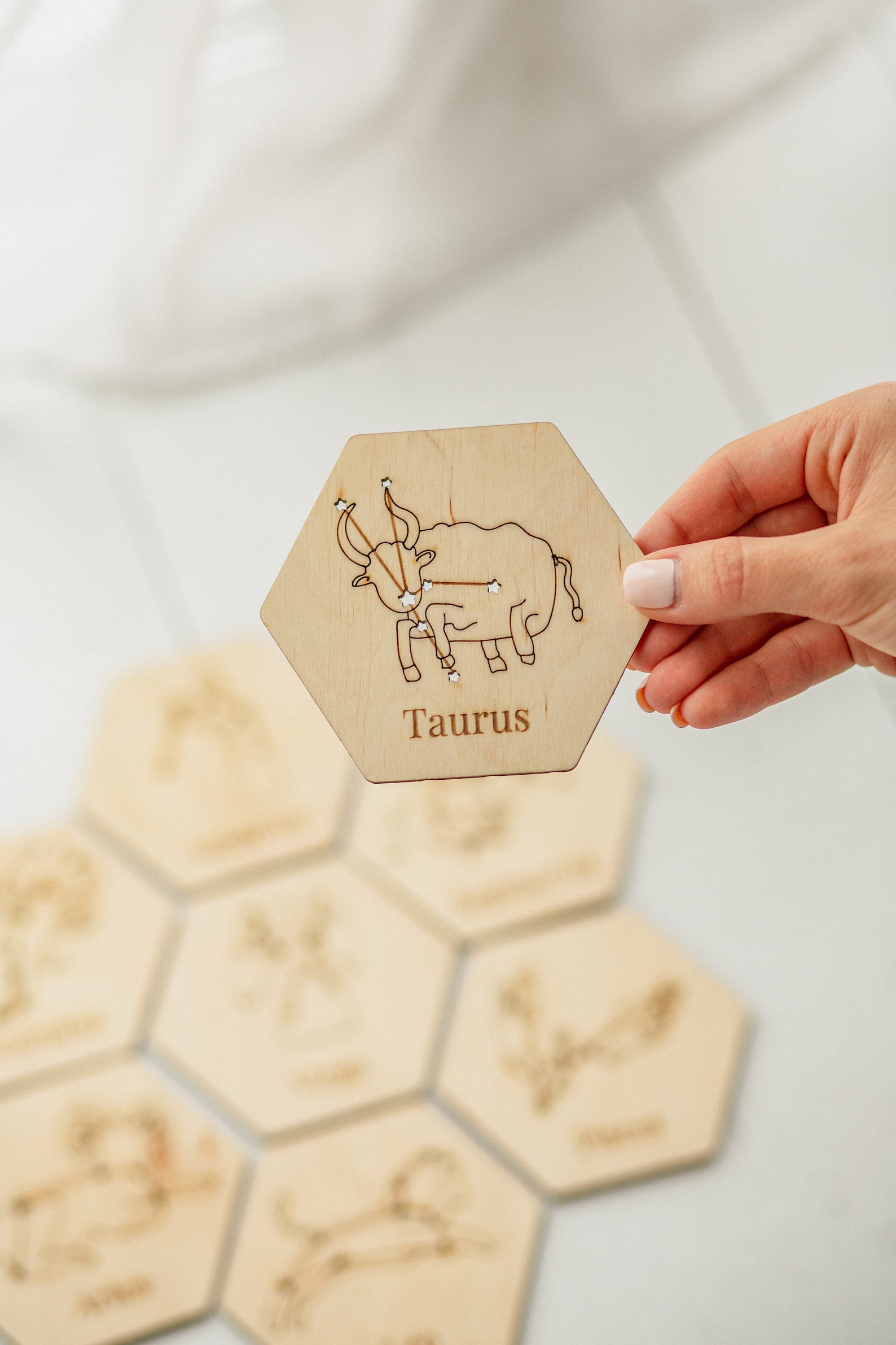 Constellation Tiles, Zodiac Symbols Flashlight, Montessori Toddler ...