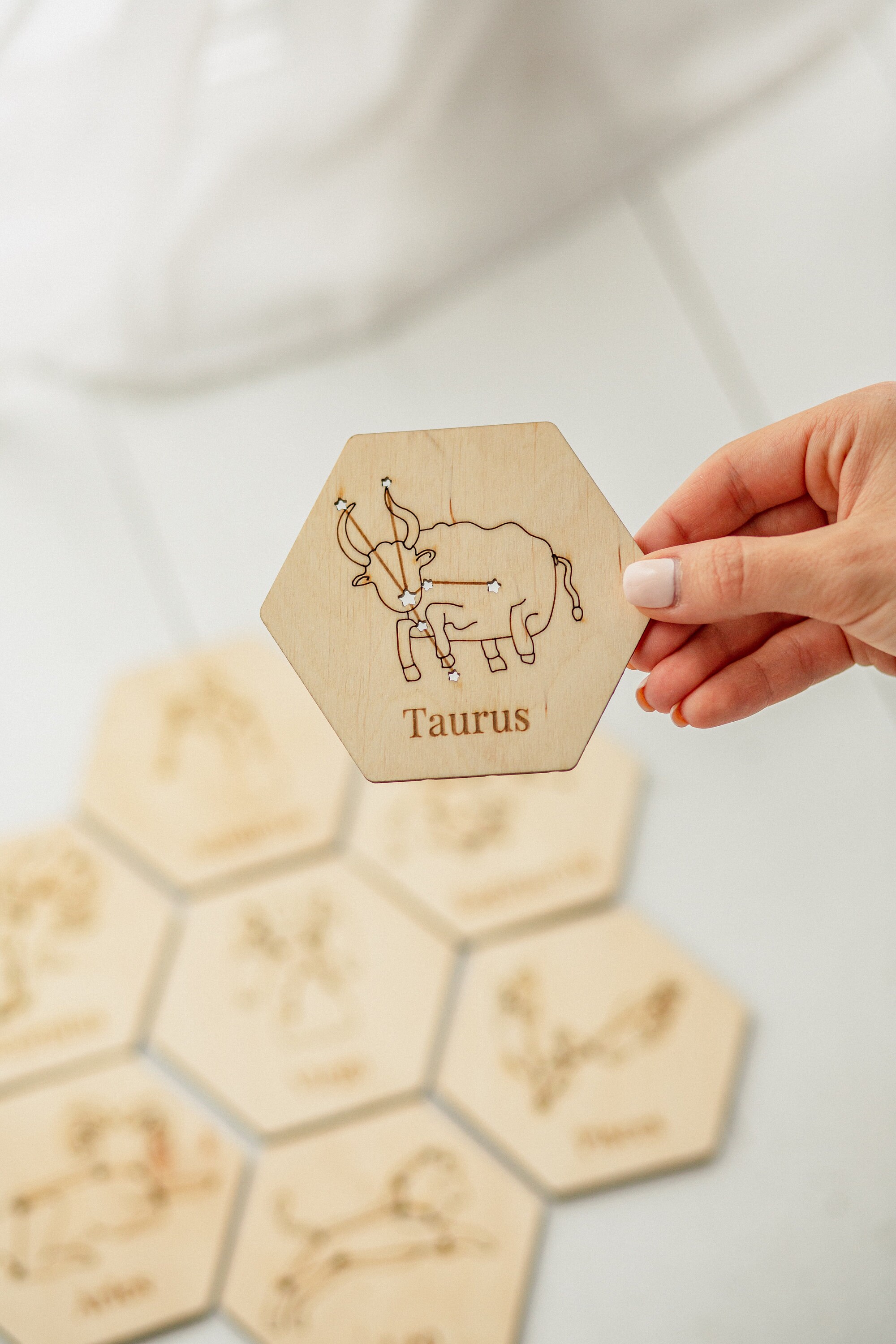 Constellation Tiles, Zodiac Symbols Flashlight, Montessori Toddler ...