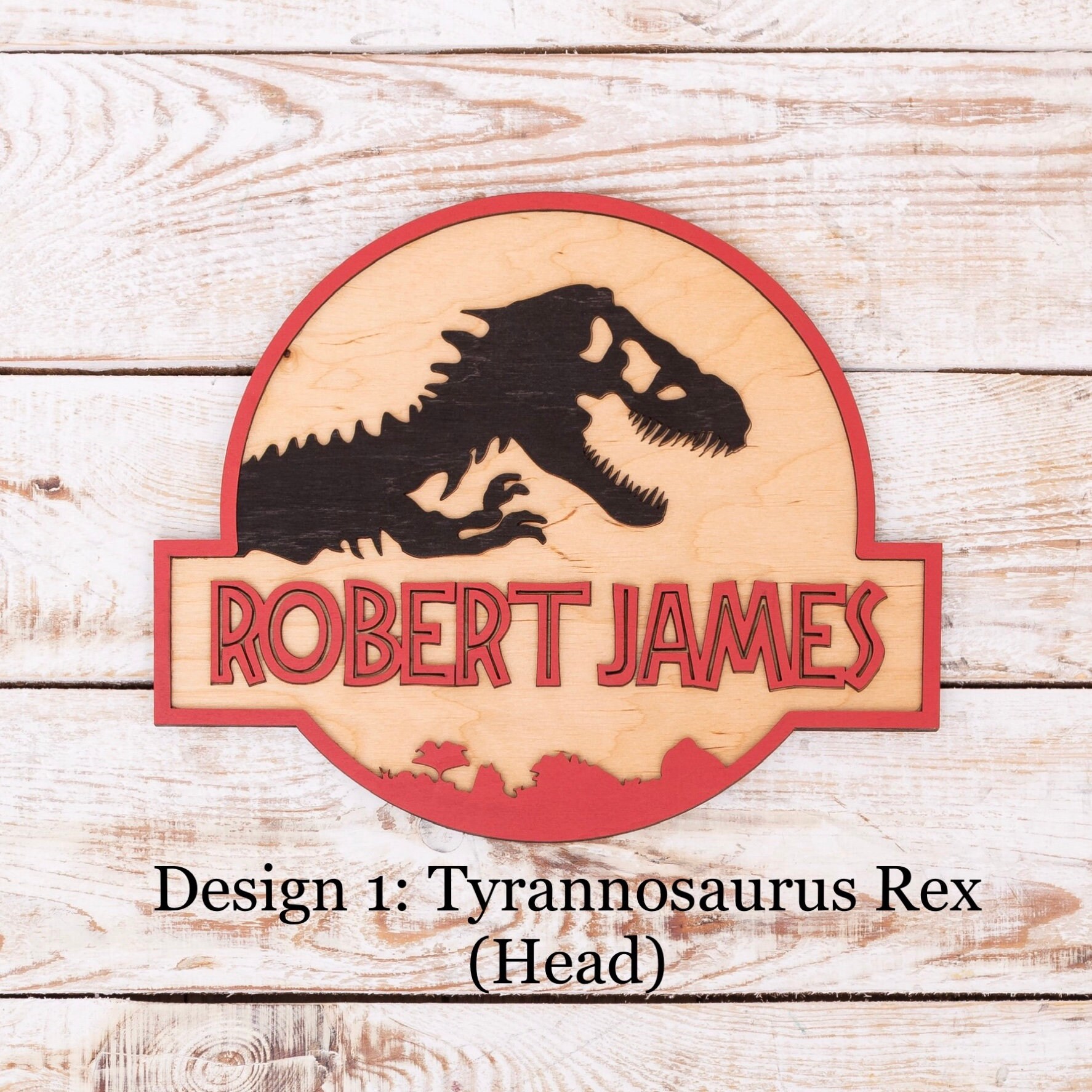 Dinosaur T-rex Name Sign Nursery Name Sign for Boys Jurassic | Etsy