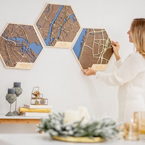 Custom Laser Cut 3d Wooden Map, Topographic City Map, Valentines Day ...