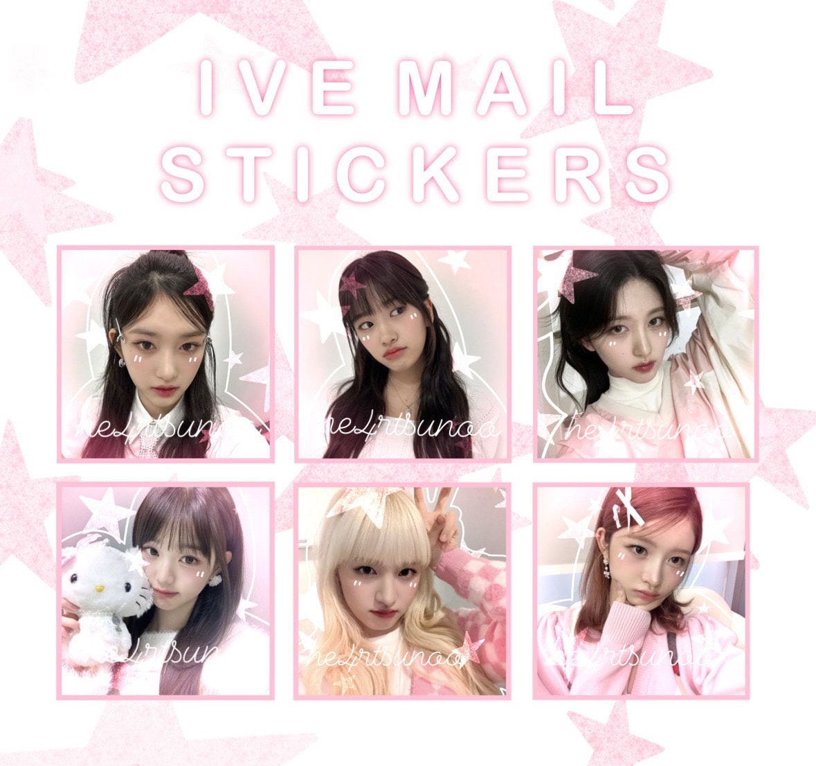 Cute Pink Ive Mailing Stickers Glossy - Etsy