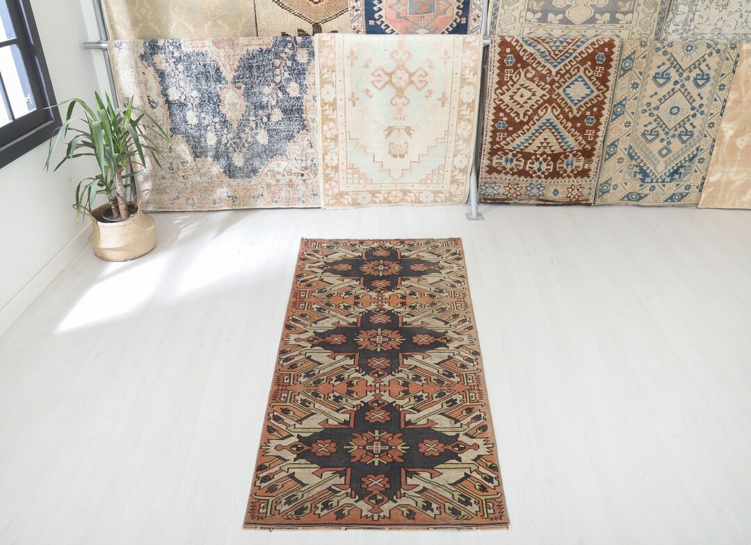 3x6, 3x6 Wool Rug, Wool Runner,runner Rug,turkish Runner Rug, Vintage ...