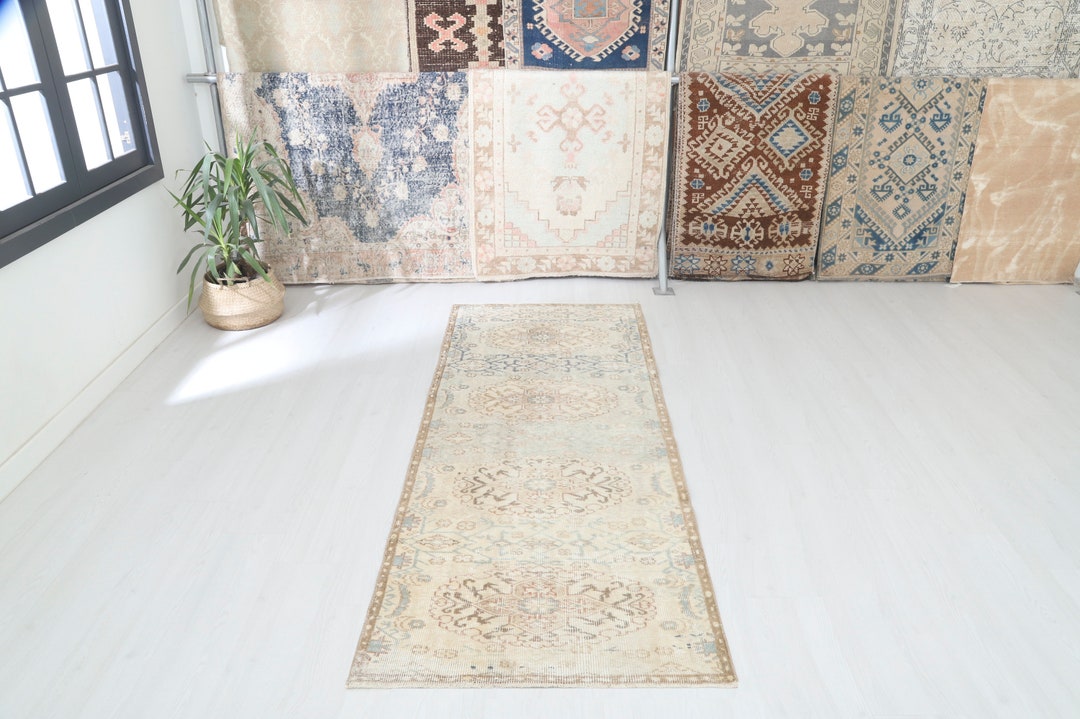 3x8 Runner Rug, Wool Rug,turkish Runner Rug, Vintage Runner Rug,oushak ...