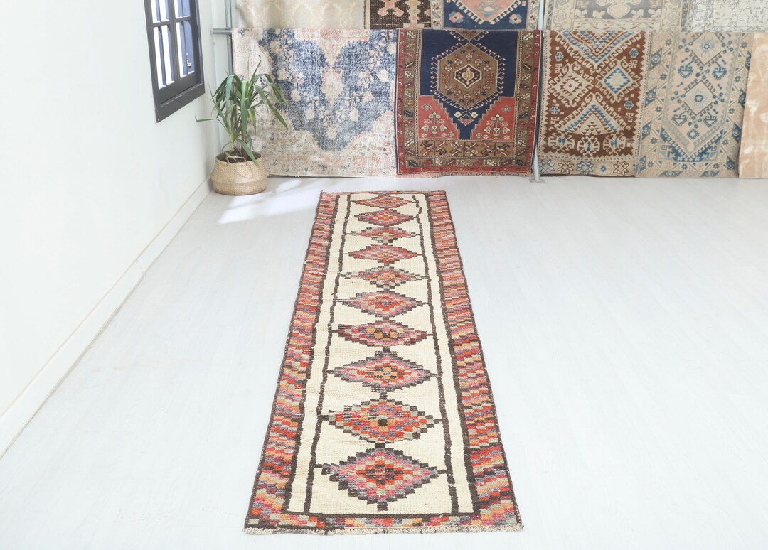 3x13 Rug, Natural Runner,vintage Rug,runner Rug, Turkish Runner Rug ...