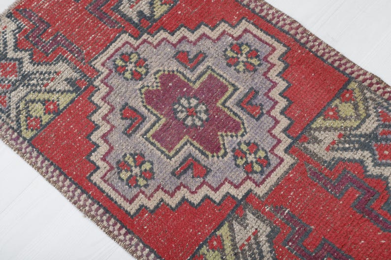 Handmade Wool Mini Rug: Vintage Turkish Oushak Door Mat (2x3) - Etsy