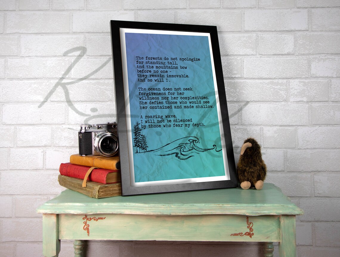 Elemental Feminism Poem Art Print - Etsy