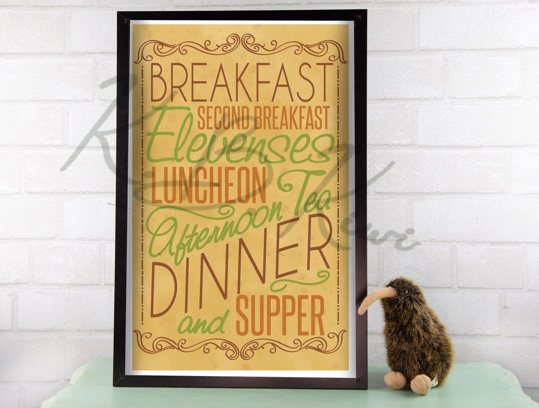 Hobbit Meals Second Breakfast Art Print - Etsy