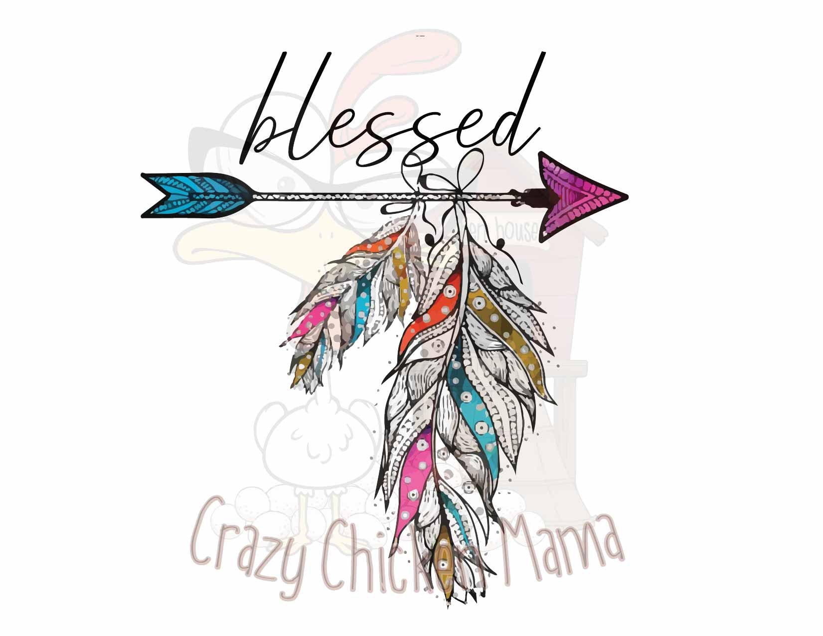 Blessed Boho With Arrow Digital PNG Download - Etsy