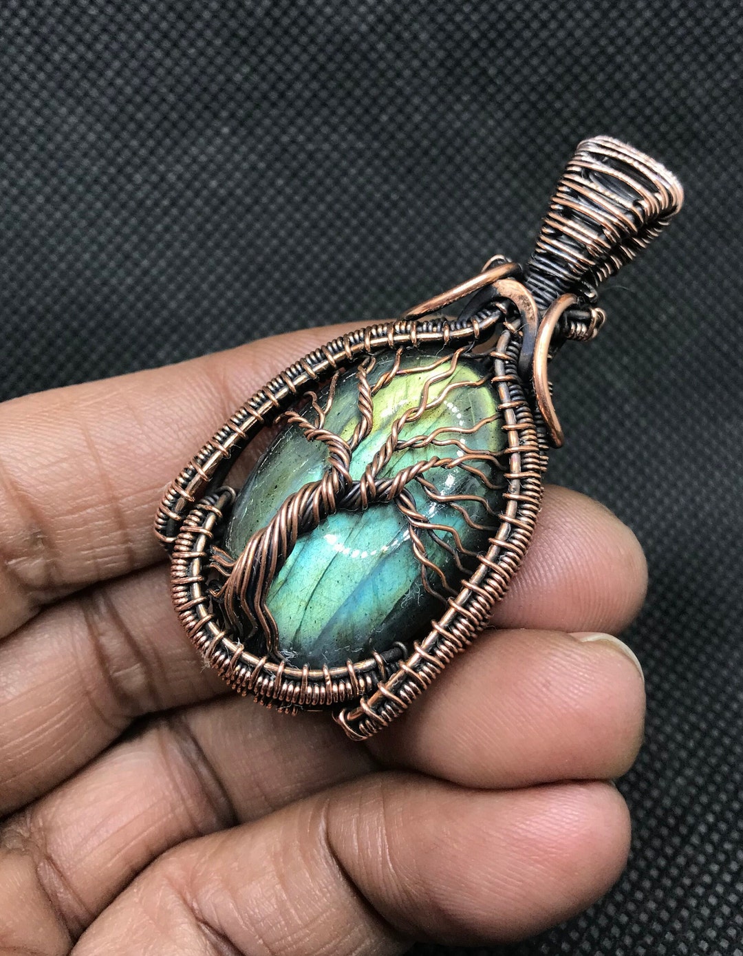 Labradorite Tree of Life Pendant Wire Wrapped Copper Pendant Handmade ...