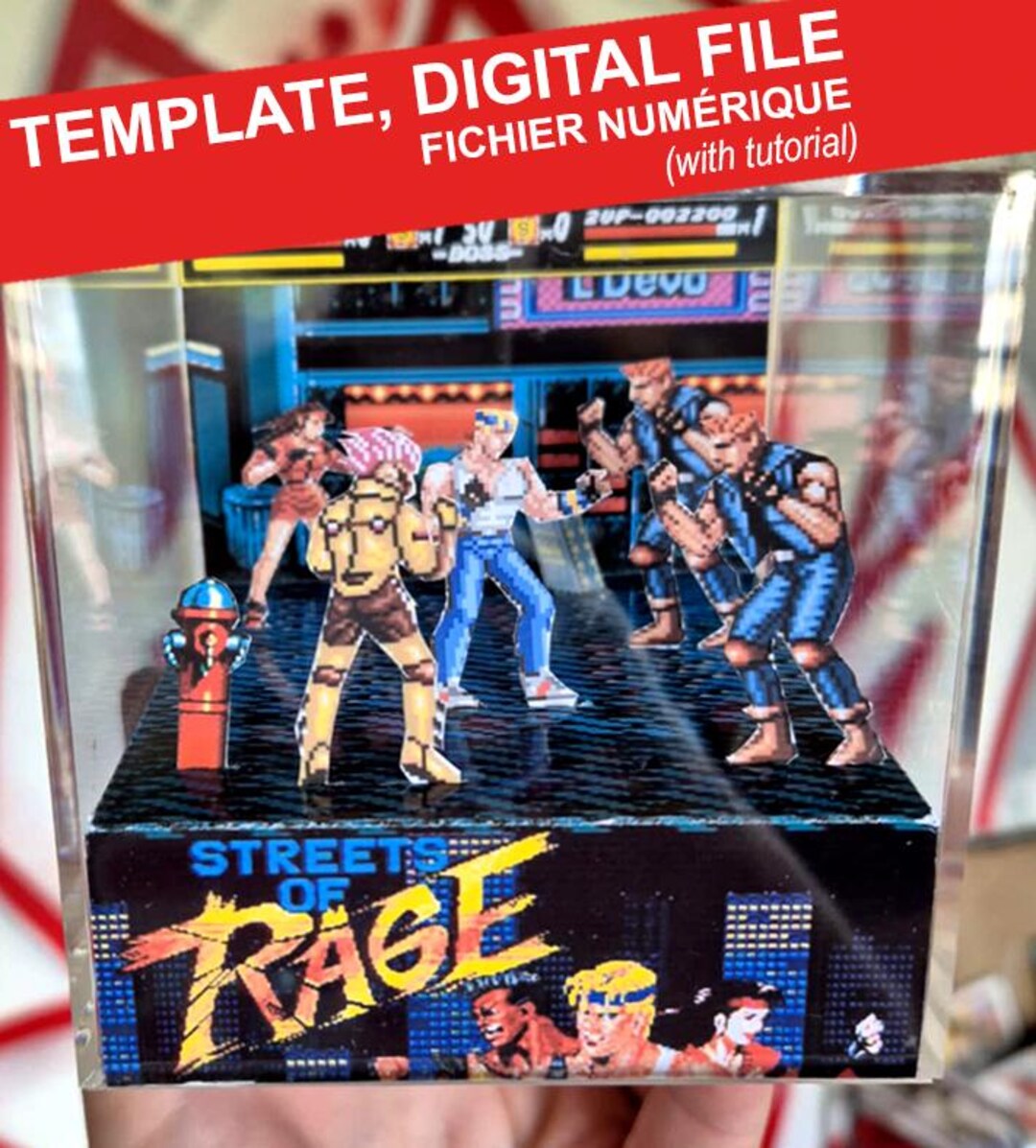 DIY - TEMPLATE - Streets of Rage - Megadrive / Genesis - Digital File ...