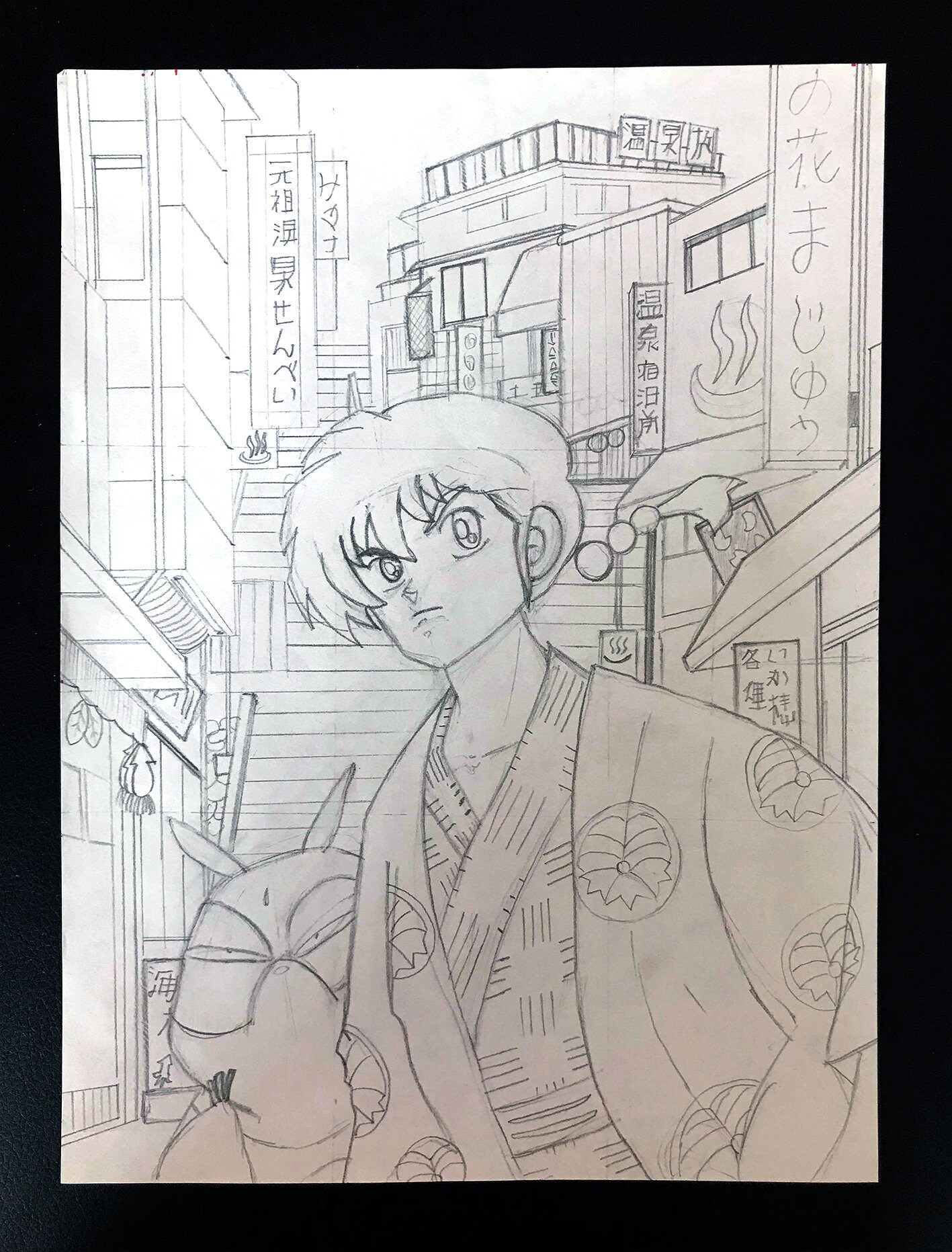 Ranma 1/2, Original Drawing Inking A4 Format Provided the Moose Sketch ...