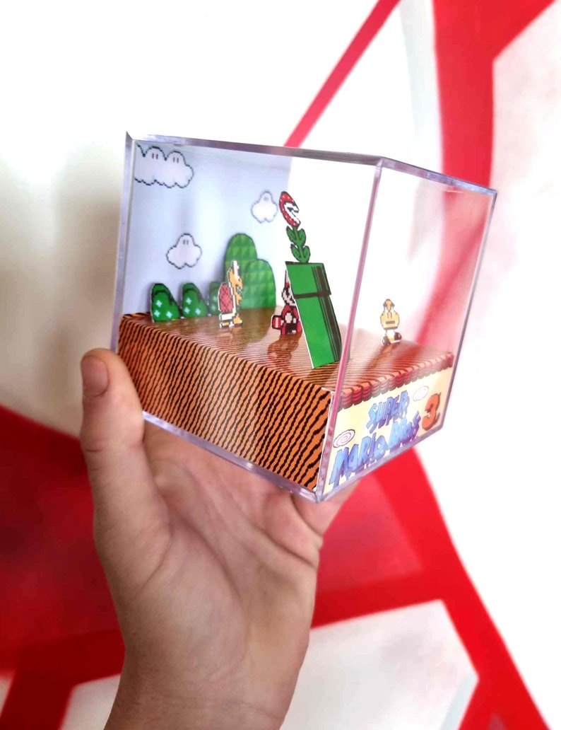 TEMPLATE Super Mario BROS. 3 SNES Diorama Cube 3D Handmade - Etsy Australia