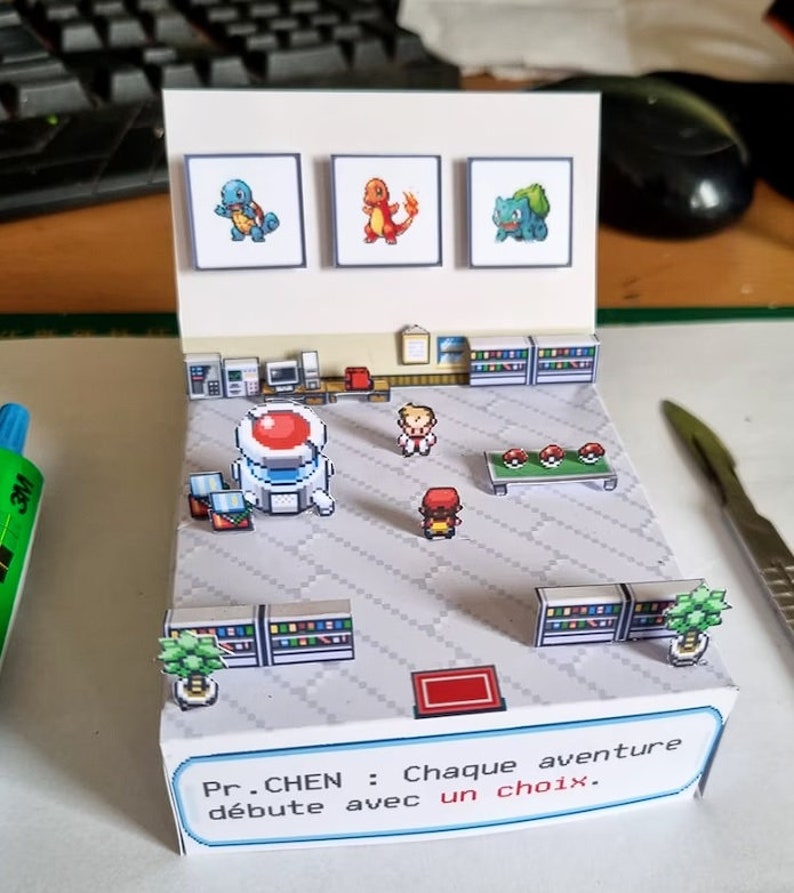 DIY - TEMPLATE - Pokemon Diorama Cube 3D - Digital File - Etsy