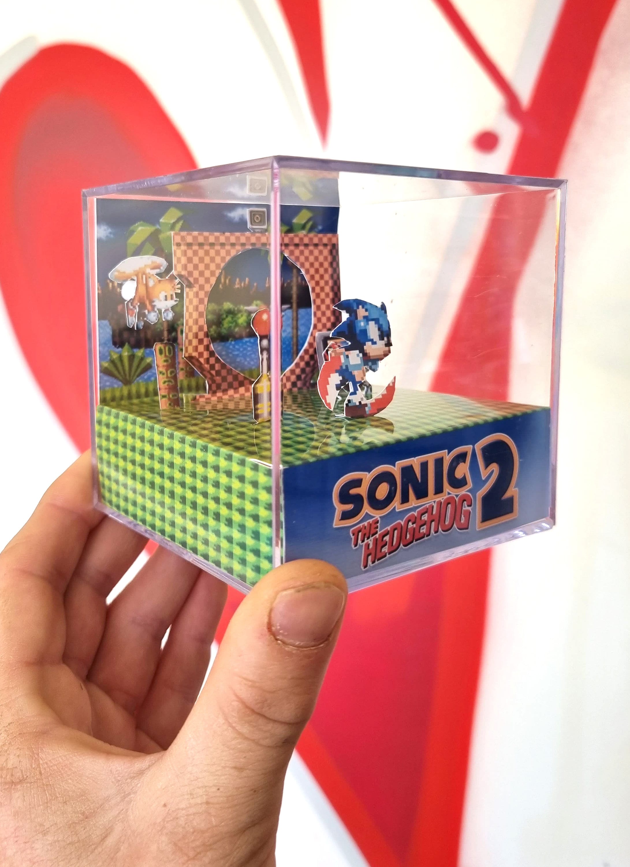 Sonic the Hedgehog - Diorama Cube 3D - Handmade - Etsy