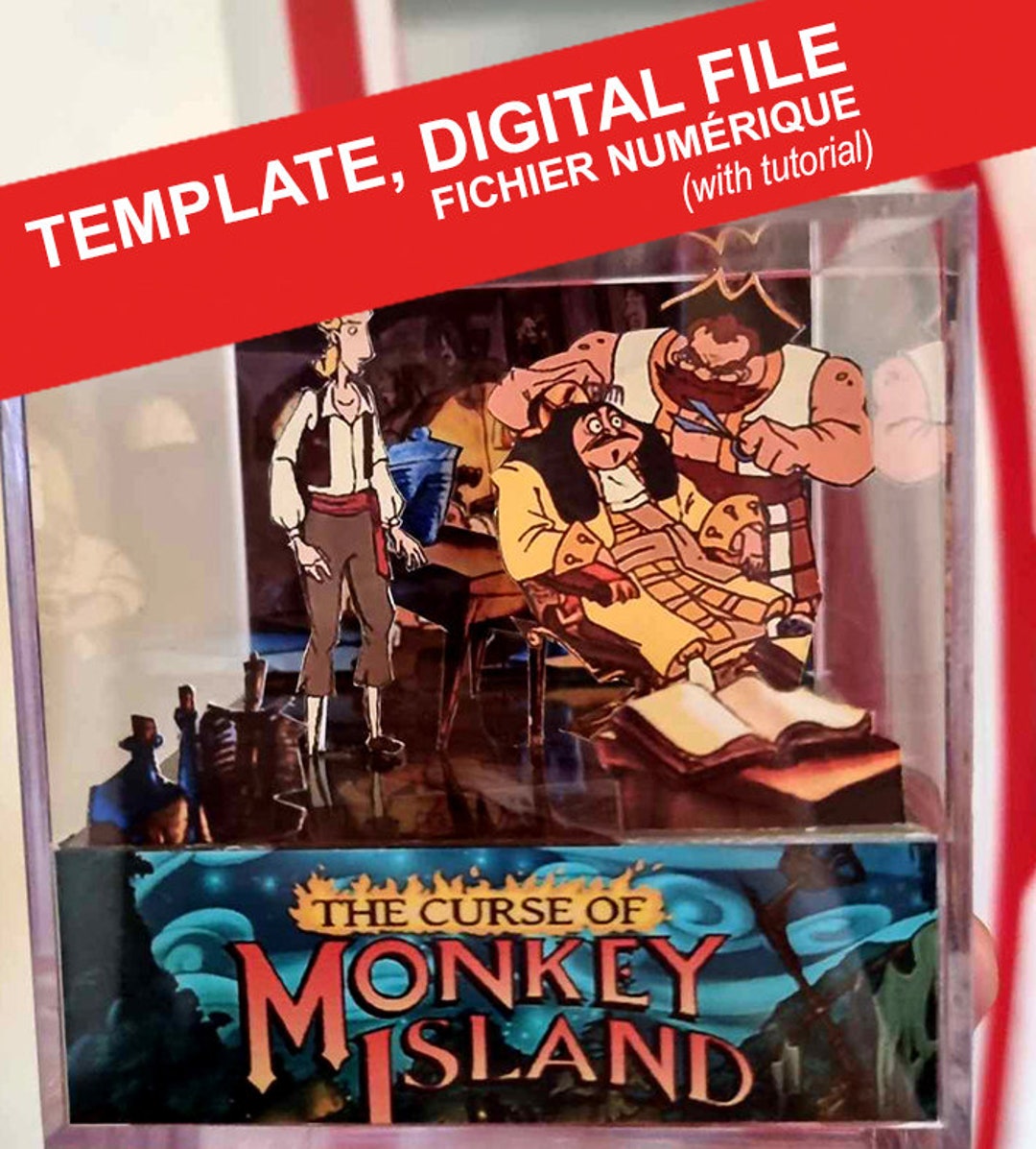 DIY - TEMPLATE - Monkey Island 2 Chuck's Revenge - Diorama Cube 3D ...