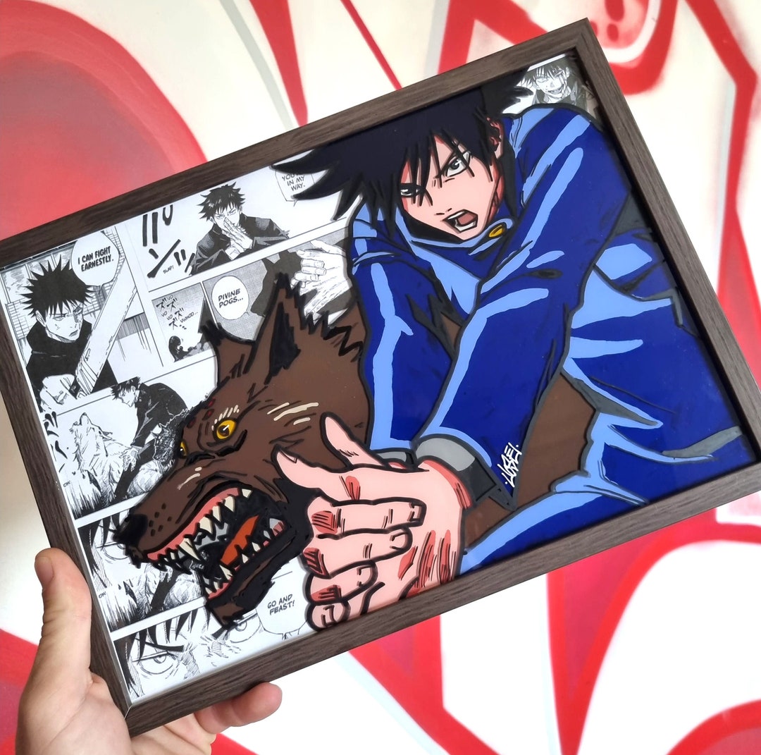 Megumi Jujutsu Kaisen - Anime Glass Painting - Glass Painting - Unique ...