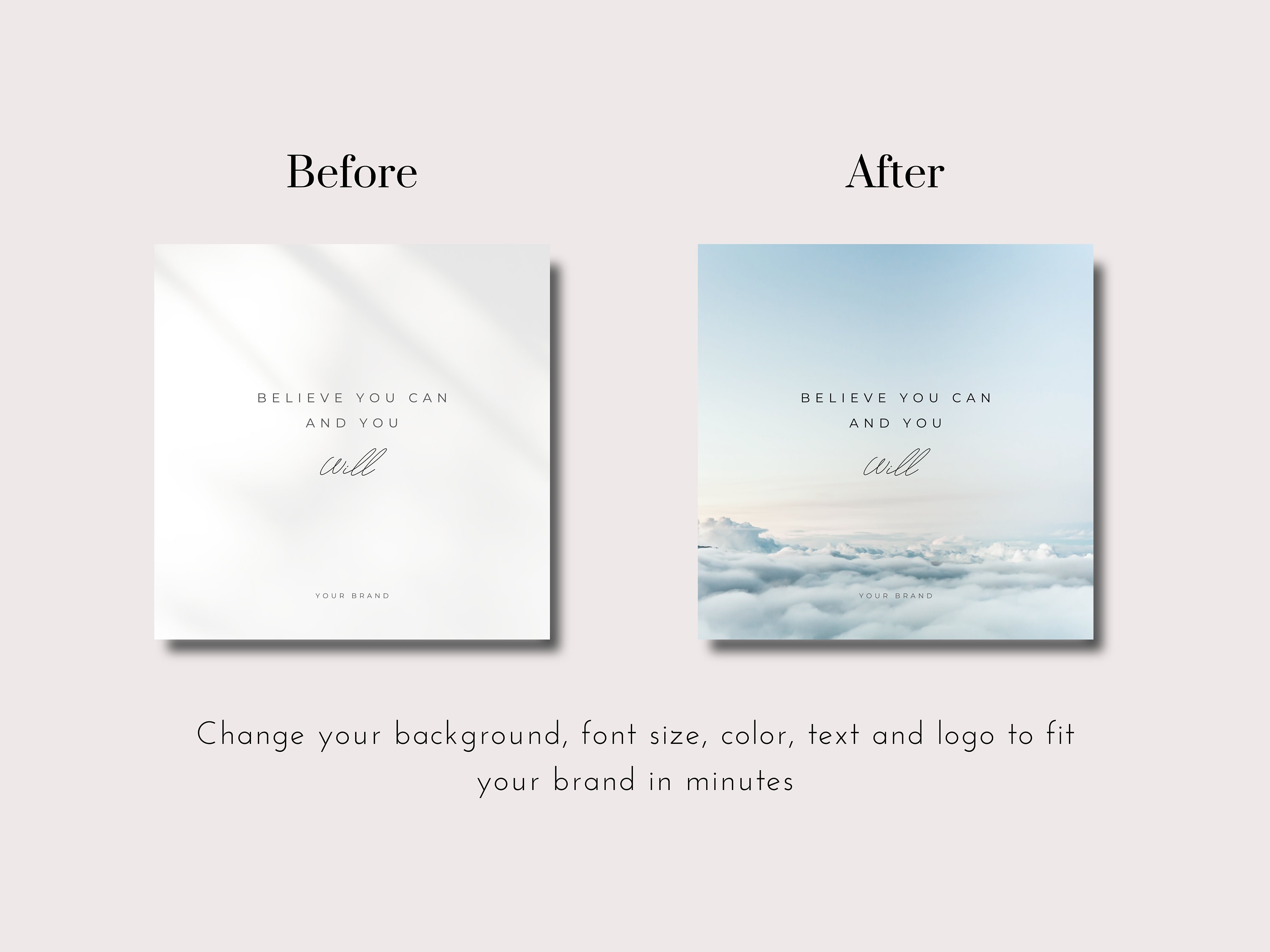50 Instagram Inspirational Quote Pack | Motivational Quote Set | Canva ...