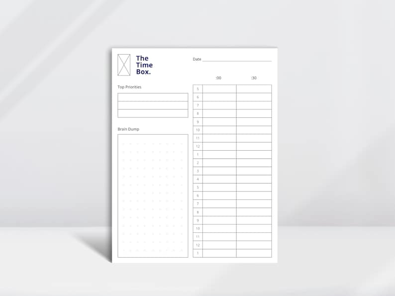 Time Box Planner, To-do List, A4 & Letter Printable PDF - Etsy UK