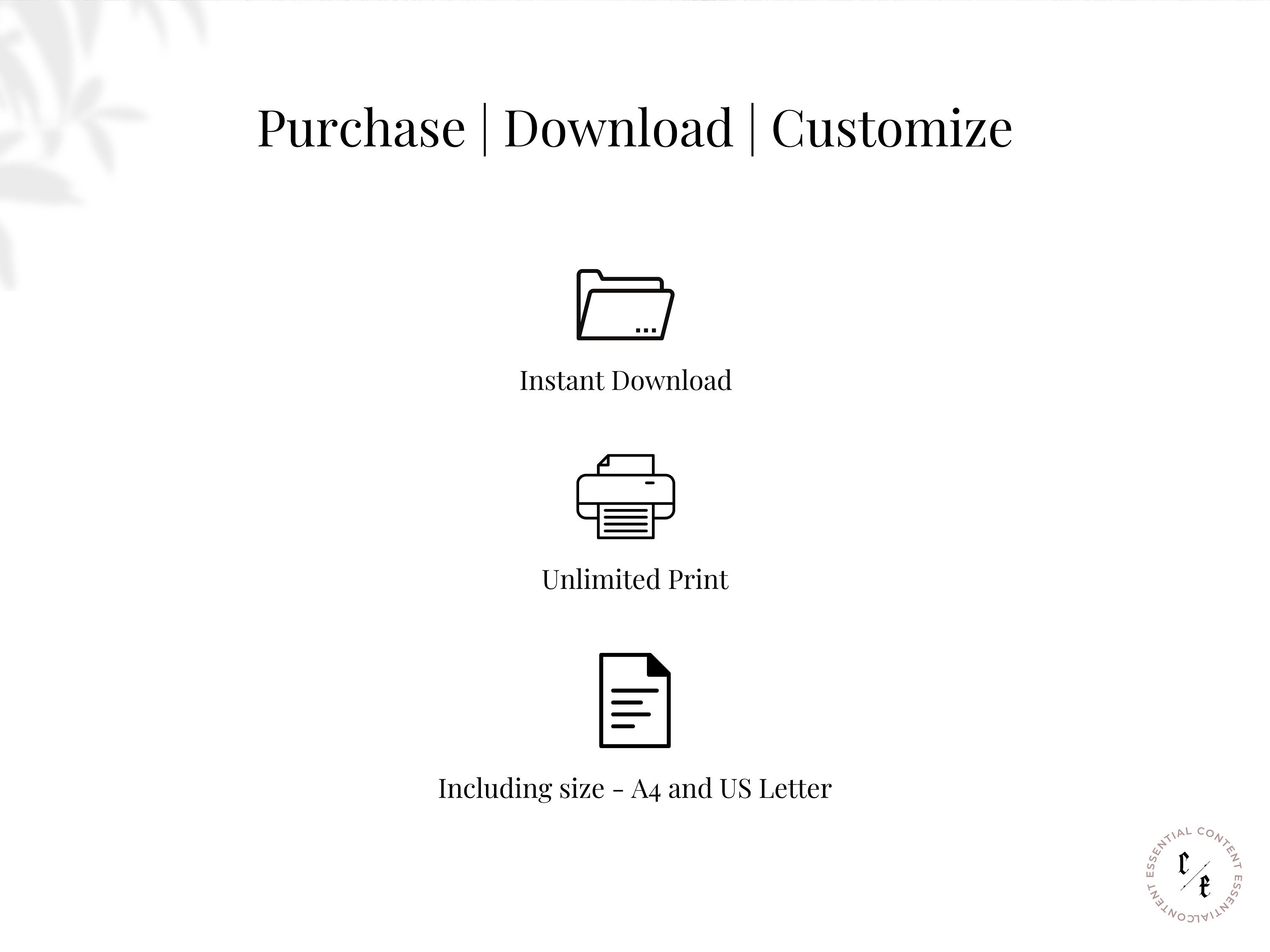 Digital Mood Tracker Printable, A4 and US Letter Size PDF, Daily Mood ...