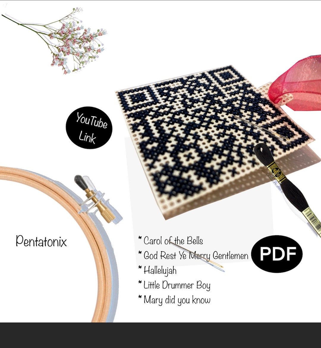 QR Codes of 5 PTX Christmas Songs - Cross Stitch Pattern PDF - Perfect ...