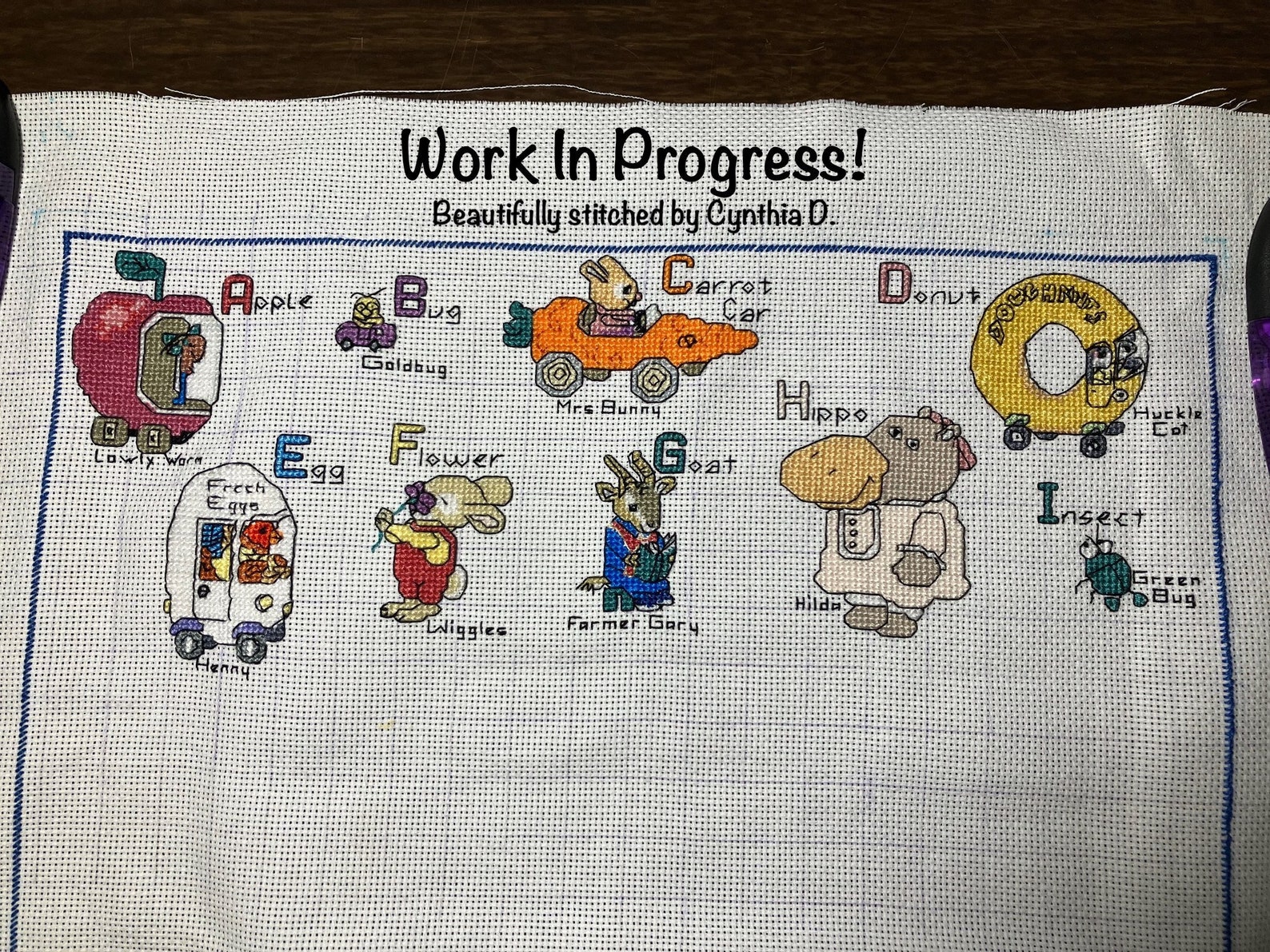 Whimsical Alphabet Cross Stitch Pattern Richard Scarry's - Etsy