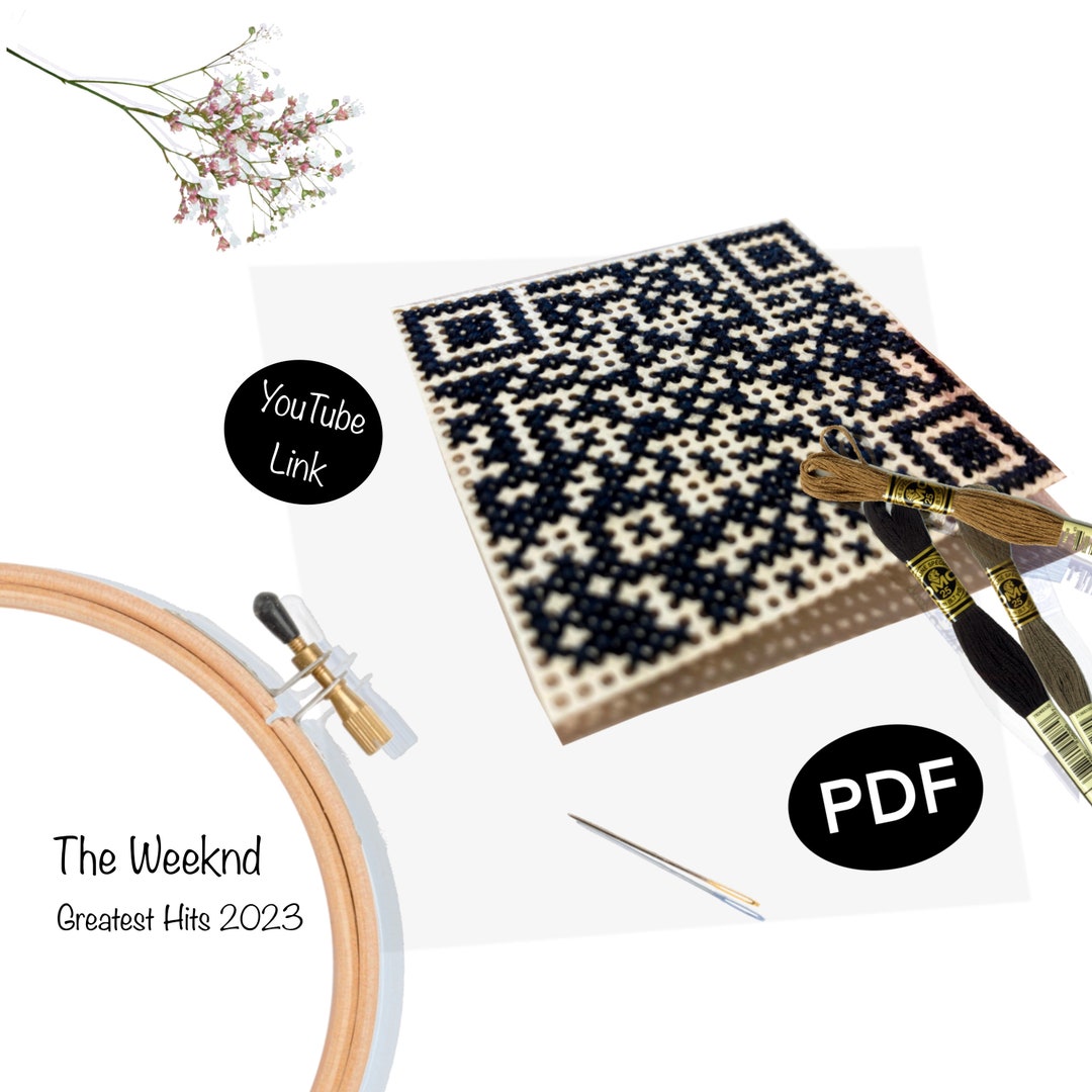 The Weeknd Greatest Hits QR Code Cross Stitch Pattern (PDF) - Etsy