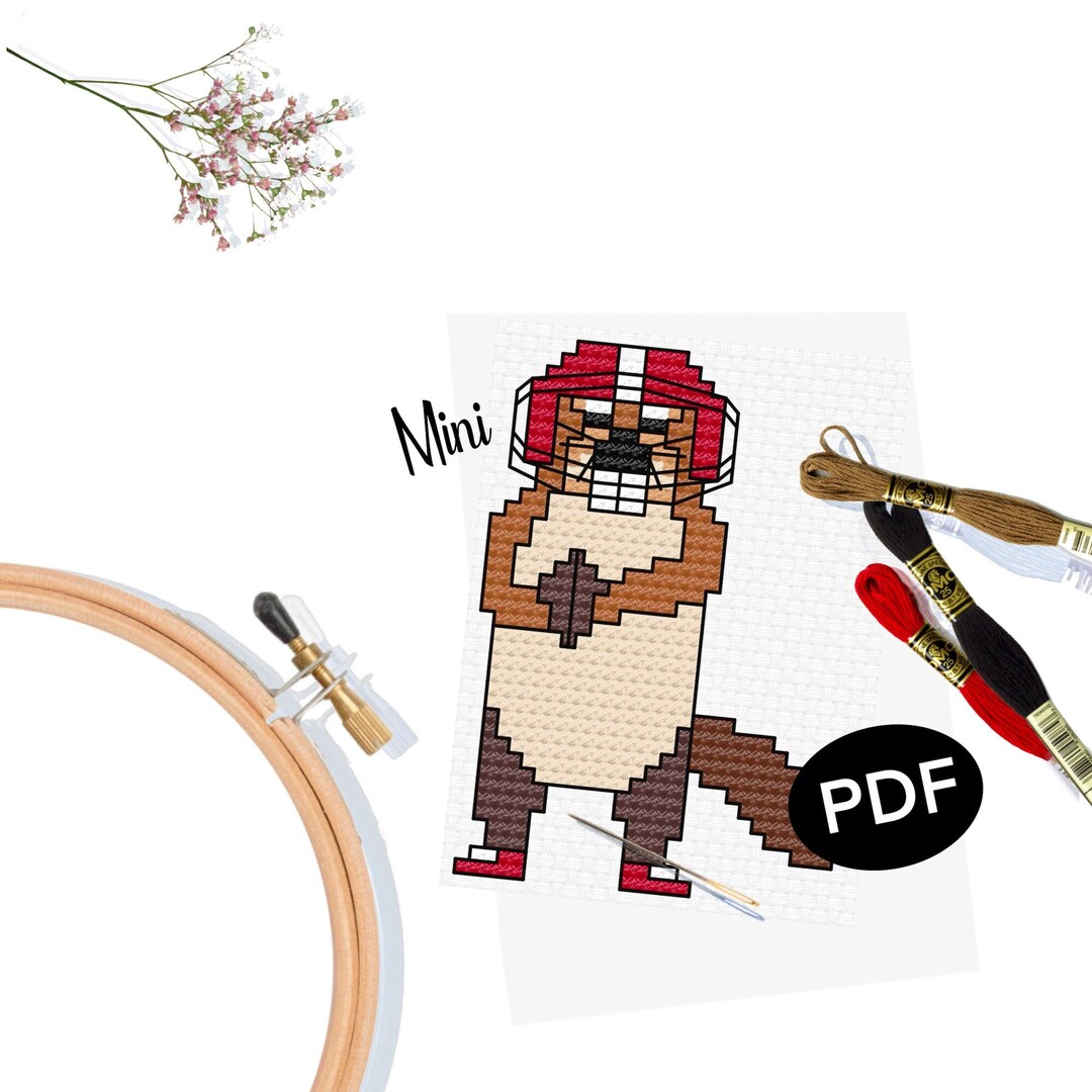 Football Player - Beaver Pen Sports Fan - PDF Download - Cross Stitch ...
