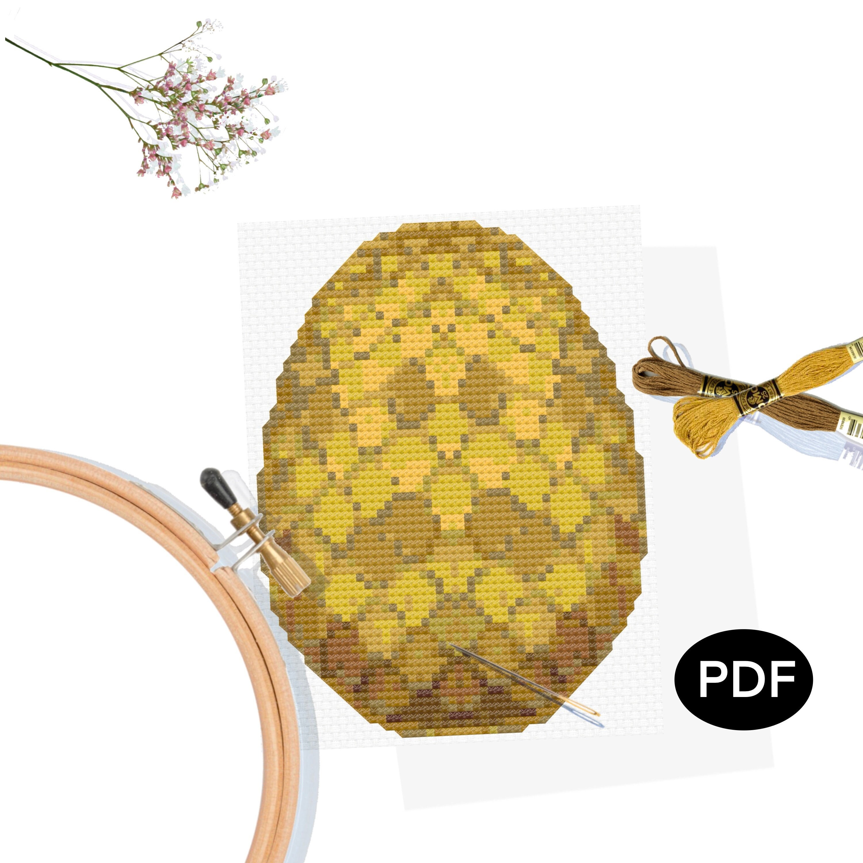 Golden Dragon Egg Cross Stitch Pattern: Fantasy Art (PDF Pattern) - Etsy