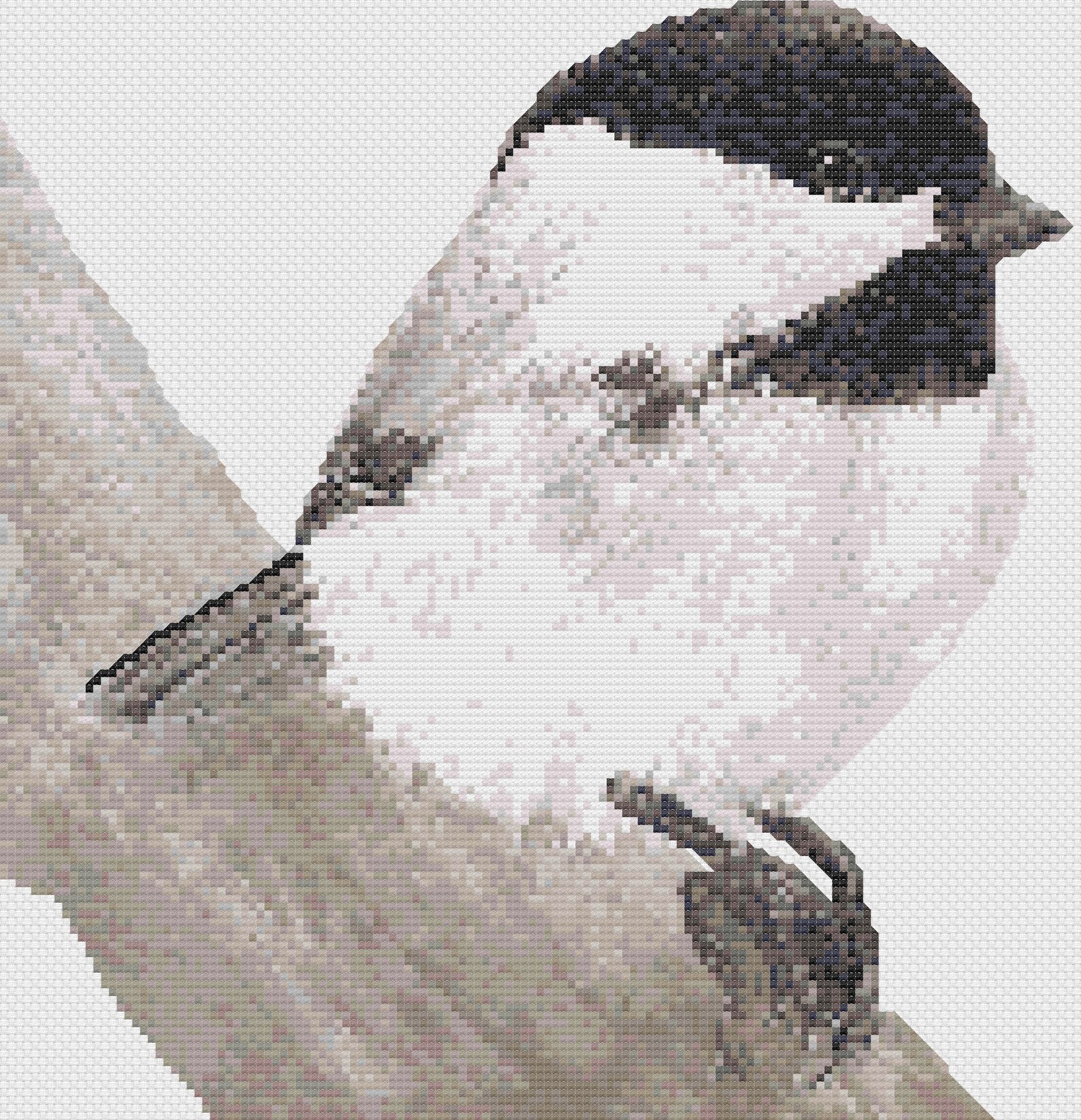 Cross Stitch Pattern PDF Chickadee Bird small Original - Etsy