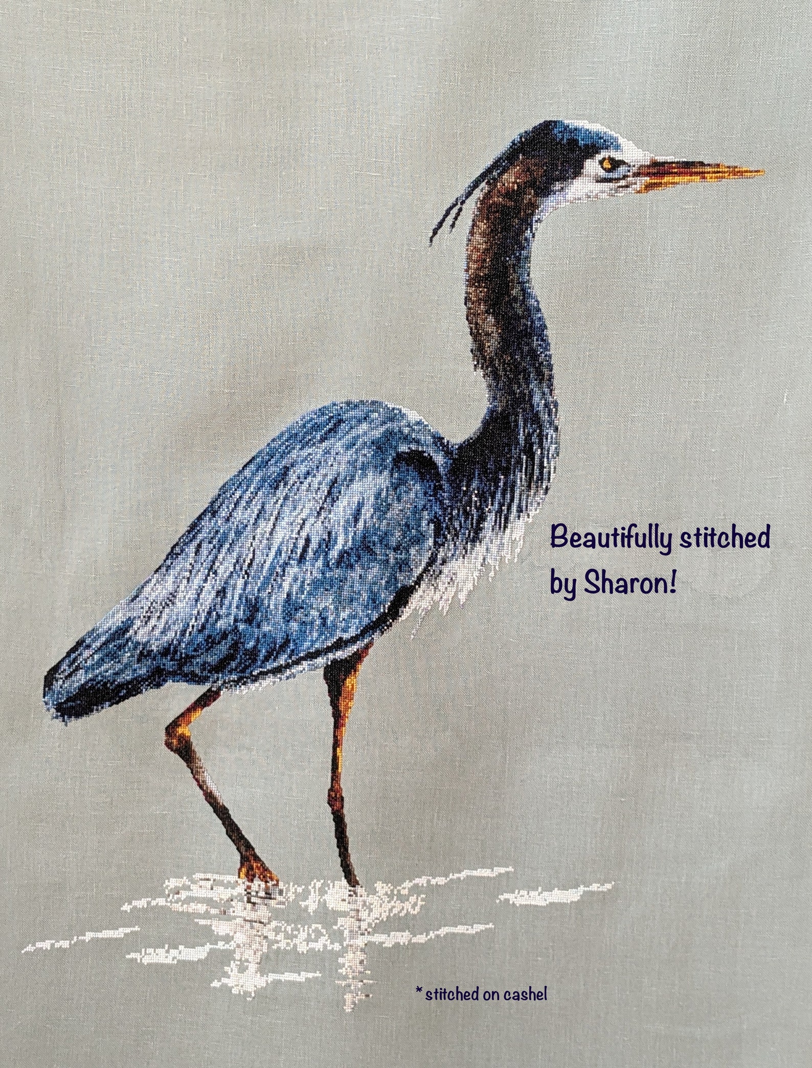 Cross Stitch Pattern PDF - Great Blue Heron - Original Art - Printable ...