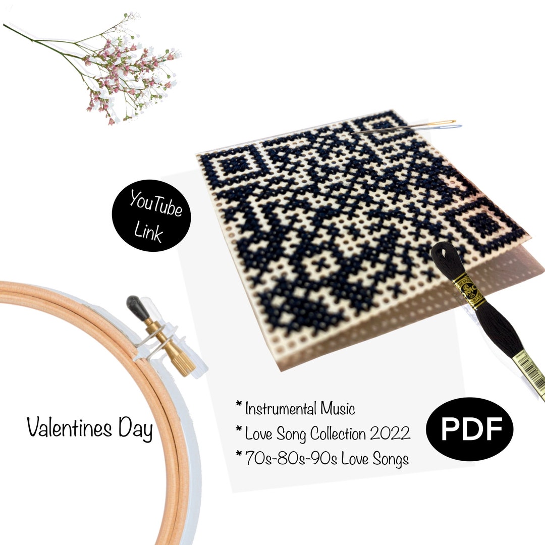 QR Codes of 3 Beautiful Valentine's Day Romantic Music - Cross Stitch ...