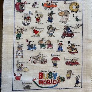 Whimsical Alphabet Cross Stitch Pattern - Richard Scarry's Busy World ...