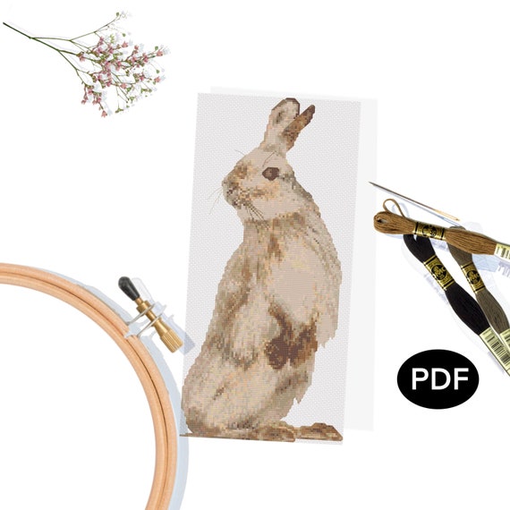 Cross Stitch Pattern PDF Hare Rabbit Bunny Original | Etsy