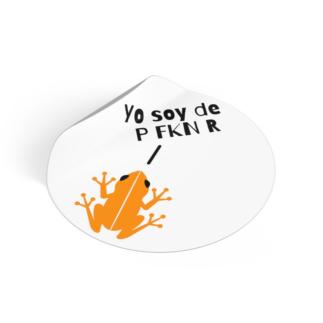 De P FKN R Coqui Simple Round Vinyl Stickers - Etsy España