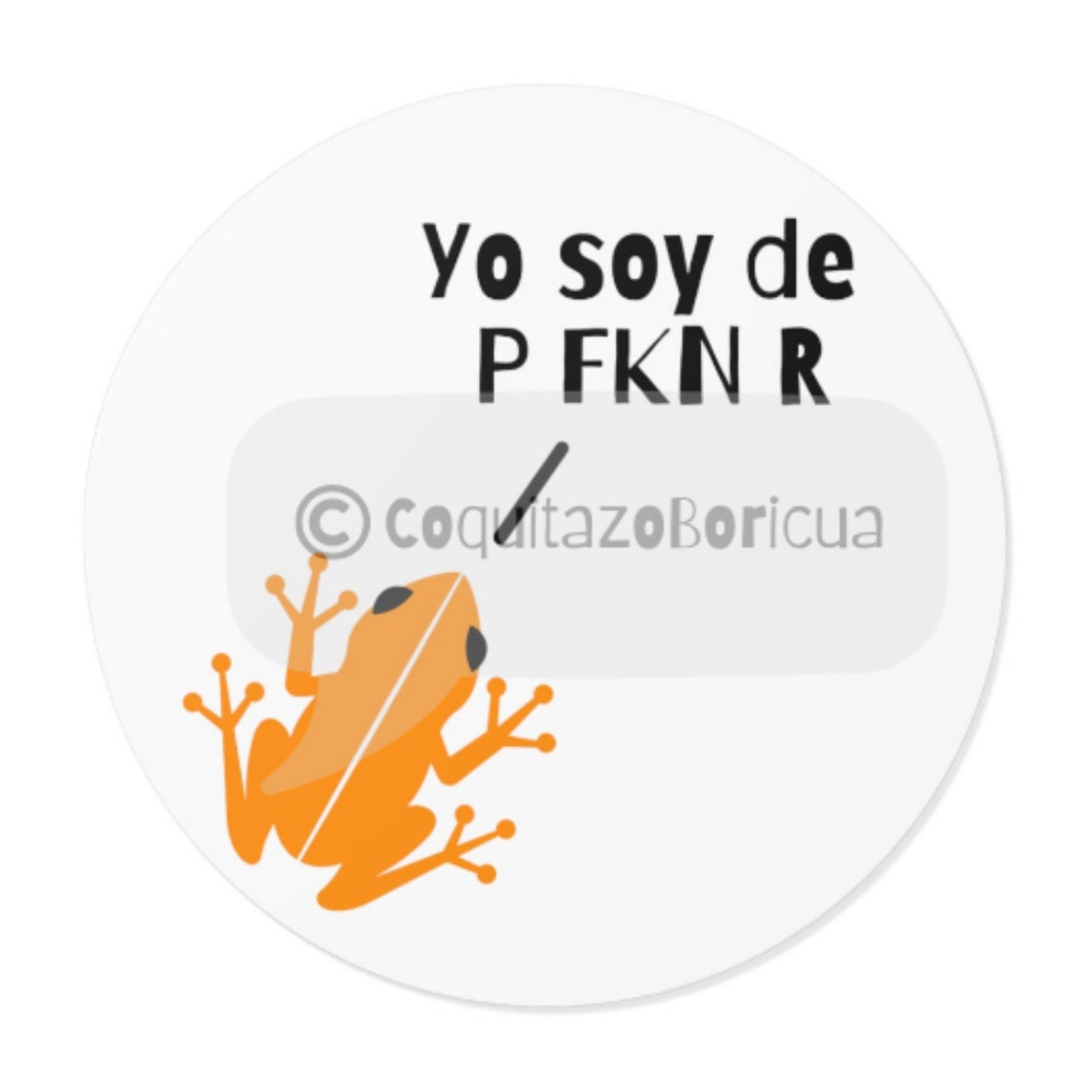 De P FKN R Coqui Simple Round Vinyl Stickers - Etsy España