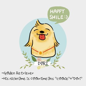 Dori Stickers, Cute Puppy, Sweet Dog Character, Digital Sticker, Decor ...