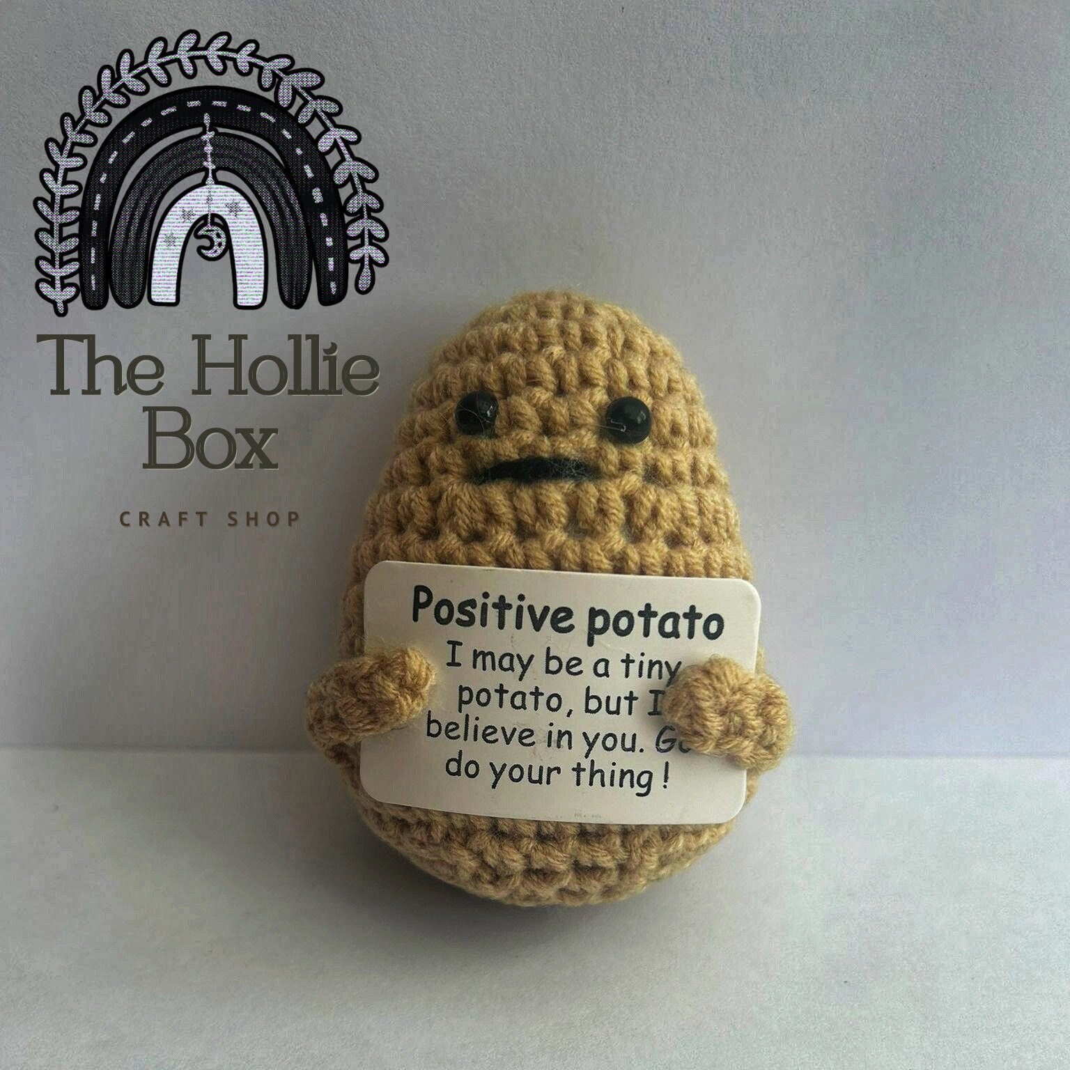 Emotional Support Potato Positivity Crochet Free Gift Bag - Etsy UK