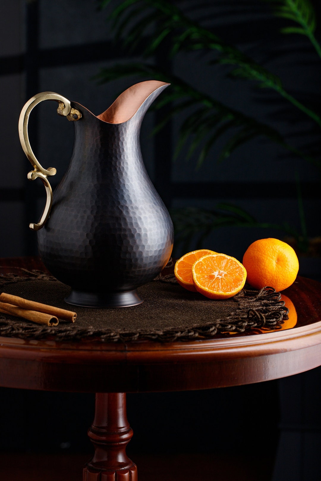 Copper Water Moscow Mule Pitcher Jug, Unlined Uncoated, Engraved, 70 Fl ...