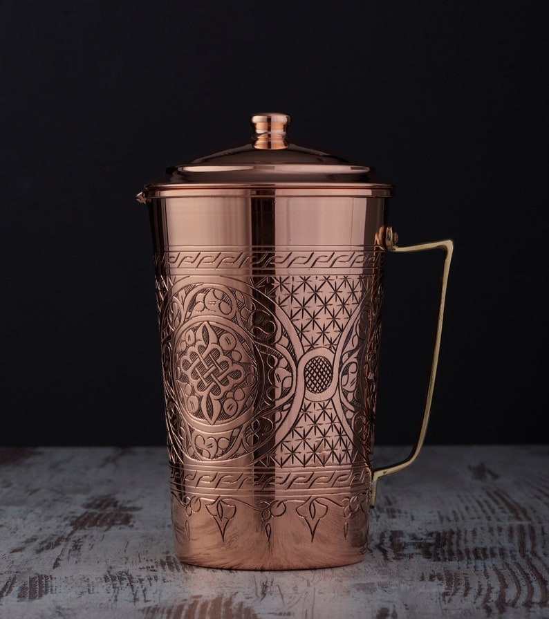 Solid Unlined Copper Water Moscow Mule Pitcher Jug 70 Fl Oz. - Etsy