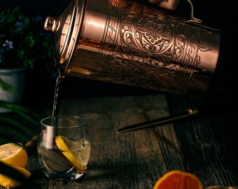 Solid Unlined Copper Water Moscow Mule Pitcher Jug, 70 Fl Oz. - Etsy
