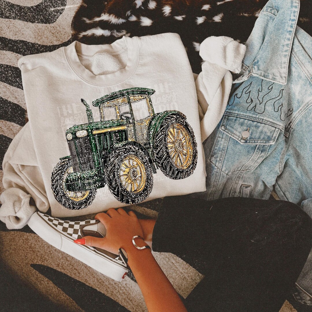 Faux Rhinestone Tractor | Digital Design | PNG | Sublimation ...