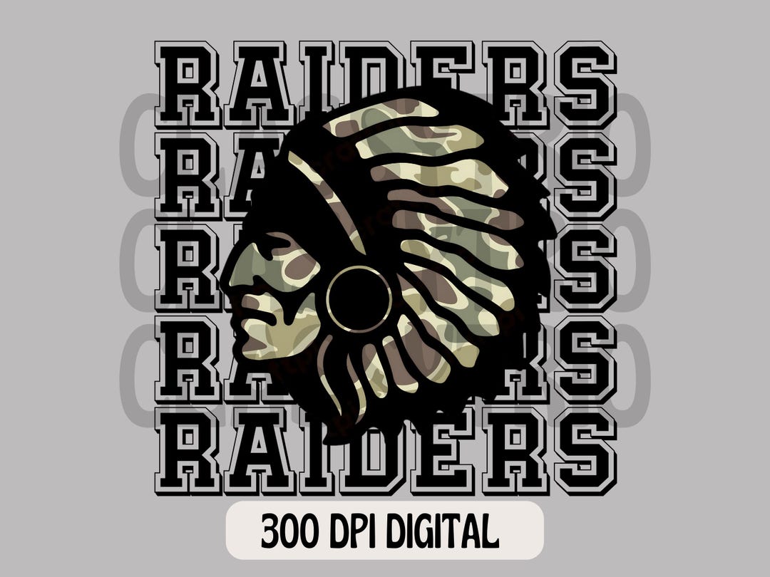 Camo Raiders Mascot Design | PNG, Sublimation (digital Download) - Etsy