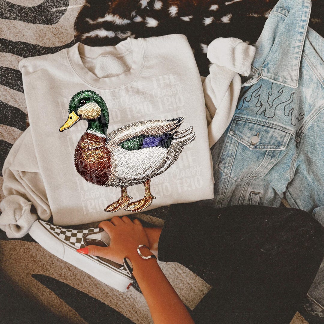 Rhinestone Mallard Duck Design | Hunting Shirt PNG (digital Download ...