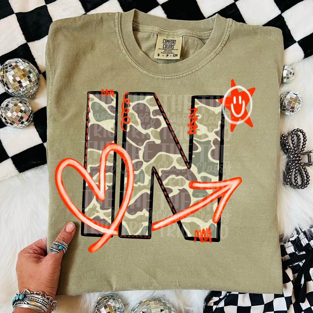 Camo State Doodle IN | Sublimation Design (PNG Digital Download) - Etsy