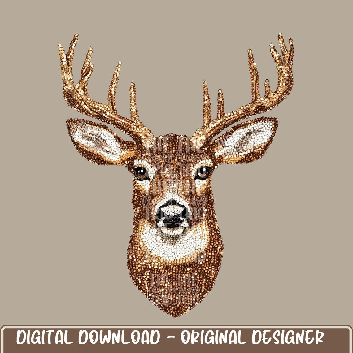 Faux Rhinestone Deer Hunting | Digital Design | PNG | Sublimation | DTF ...