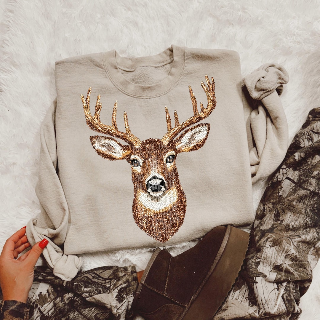 Faux Rhinestone Deer Hunting | Digital Design | PNG | Sublimation | DTF ...