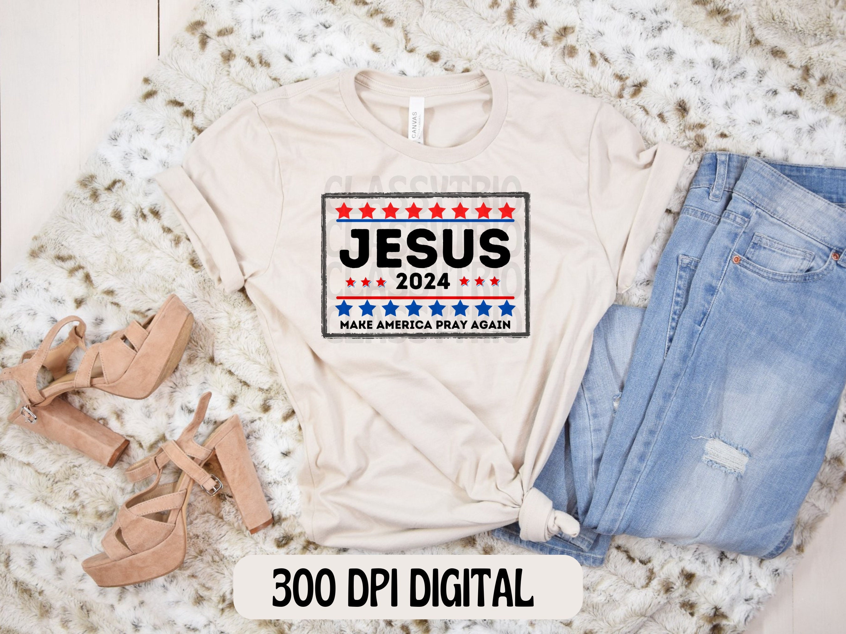 Jesus 2024 PNG Original Designer Sublimation Digital File Pray Again ...
