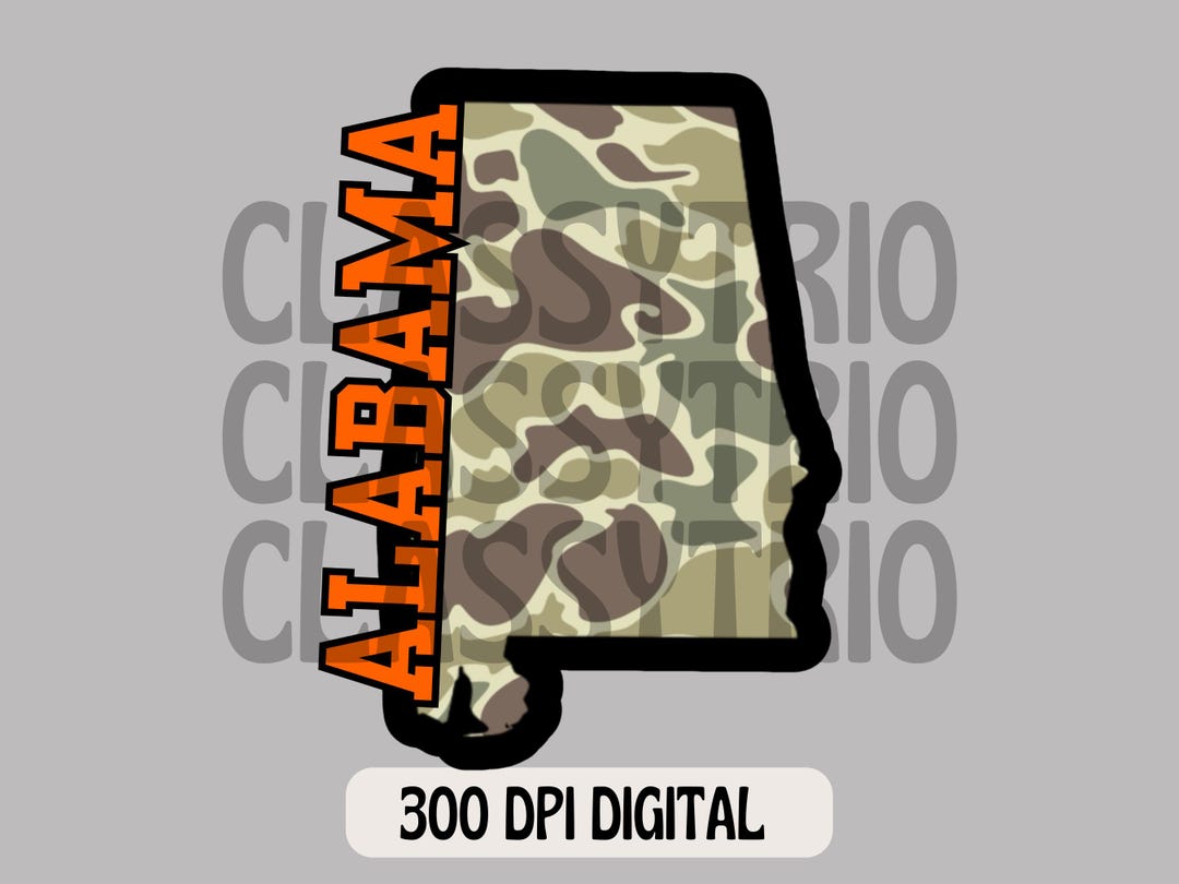 Alabama Camo State Design | Hunting Sublimation PNG (digital Download ...